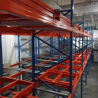 Cina Heavy Duty Steel Push Back Pallet Racking For High Density Storage in vendita