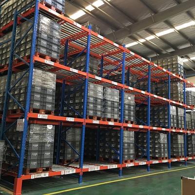 Cina Immagazzinamento di pallet in acciaio Fifo Flow Rack per attrezzature di magazzino in vendita