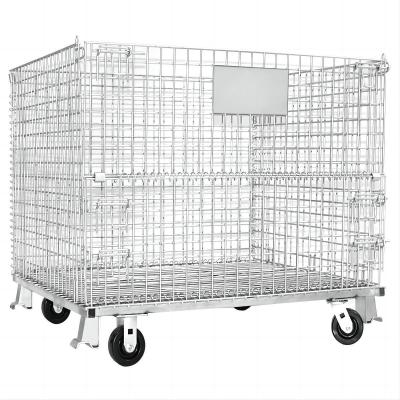 Cina Powder Coating Corrosion-Resistant Mobile Turnover Cage for Warehouse 1200*1000*890 in vendita