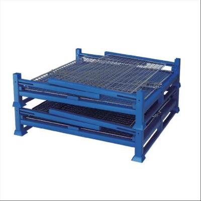 Cina Foldable High Capacity Pallet Container Box with Powder Coating and Stackable Design in vendita