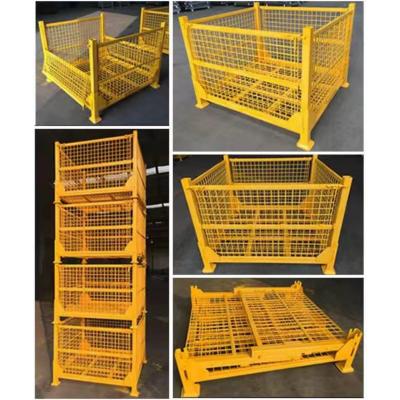 Cina Customized Foldable Warehouse Storage Container for Logistics Steel Turnover Box in vendita