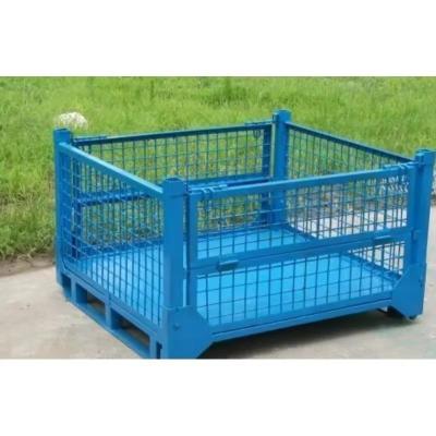 Cina CE Certificated QF-Turnover Box Powder Coated Mesh Steel Stillage Gitterbox For Common in vendita