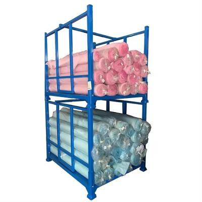 Cina Fabric Roll Industry Warehouse Storage Powder Coating Stack Racks With Adjustable Mobilit in vendita