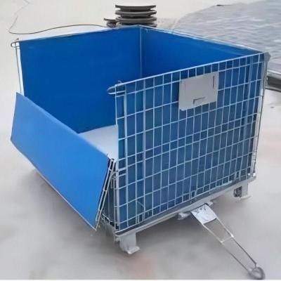 Cina Powder Coating Steel Industrial Wire Mesh Basket Medium Duty Crate Bin Box For Storage in vendita