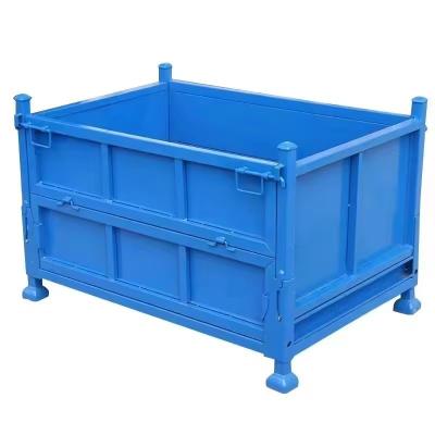 Cina Auto Component Storage Stillage Foldable Steel Container With QF-stack Racking And Material in vendita