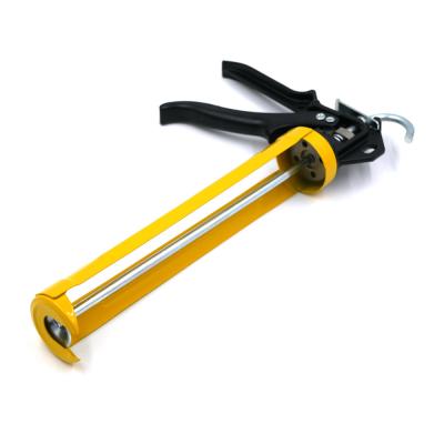 China Cartucho de cola profissional de 400 ml Esqueleto Pistola de calafrio Amarelo 11 polegadas à venda