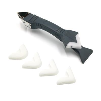 Cina Kit di attrezzature per rimozione e raschiatura del silicone 3 in 1 Sostituzione e rimozione del sigillante Kit di attrezzature per la calcificazione con 3 cuscinetti sostitutivi in vendita