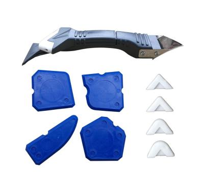 Cina Kit di attrezzi per la rimozione e la finitura del calco del sigillante in silicone - 3 in 1 strumento per rimuovere il raschietto del sigillante con strumento di calco lisciante in 4 pezzi in vendita