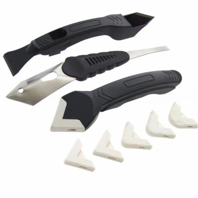 Cina Set di raschiatrici in silicone 3pcs Strumento di incollatura di raschiatrici in silicone per incollatura di sigillante Kit di pulizia finale Set di sigillante Spatula sigillante in vendita