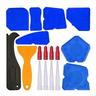 Cina Strumenti di sigillamento Strumento di finitura del sigillatore in silicone Scraper di colata Rimuotore e ugello di colata 17 pezzi Kit di attrezzi di colata in vendita