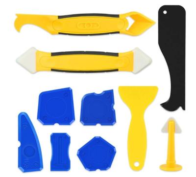 Cina 3pcs strumento di rimozione del sigillante 6pcs strumento di finitura del sigillante in silicone 1 ugello della pistola di sigillamento 10pcs kit di strumenti di sigillamento in silicone in vendita