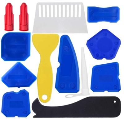 Cina 13 pezzi strumento di calcificazione strumento di finitura di sigillante di silicone grattugio raschiatore e ugello in vendita