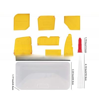 Cina 15 PCS Silicone Caulking Tool Kits Sealant Finishing Tool Grout Scraper Caulk Nozzle per cucina Bagno Finestra con deposito Bo in vendita