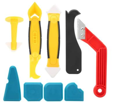 Cina 9pc/set Strumento di finitura di calcificazione Scraper di sigillante di silicone multifunzionale Scraper di sigillante in vendita
