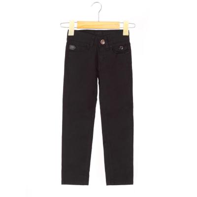 China girl's twill pants,waist elastic tape,embroidery on back pocket 98%cotton2%stretch 10OZ for sale