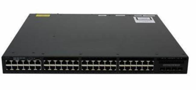Front view of Cisco WS-C3650-48TQ-S network switch
