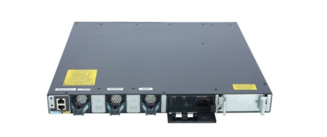 Back panel of Cisco Catalyst WS-C3650-24PS-E switch