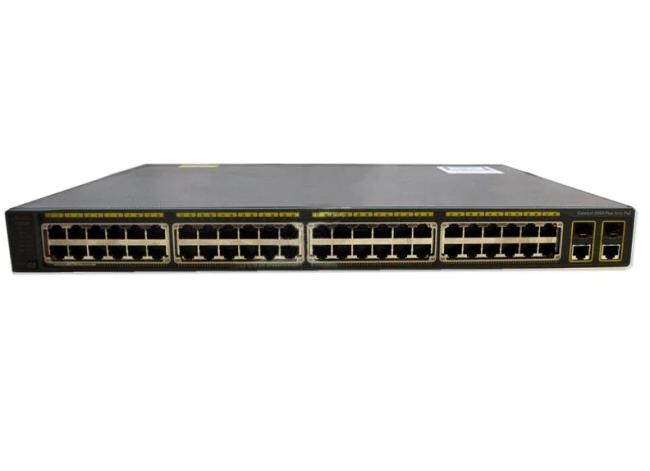 Cisco Catalyst 2960 Plus 48 Port Ethernet Network POE Switch WS-C2960+48PST-L front view