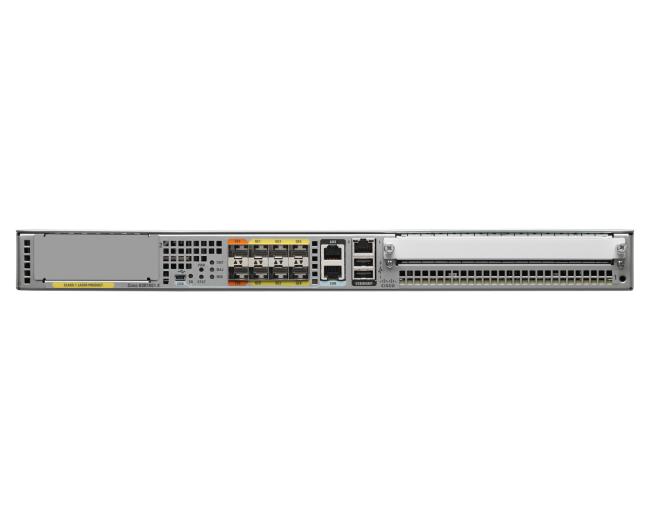 Cisco ASR 1001-X Aggregation Services Router front view showing ports and indicators