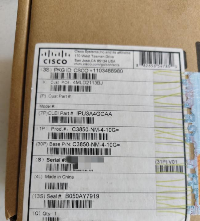 Cisco C3850-NM-4-10G Network Module front view