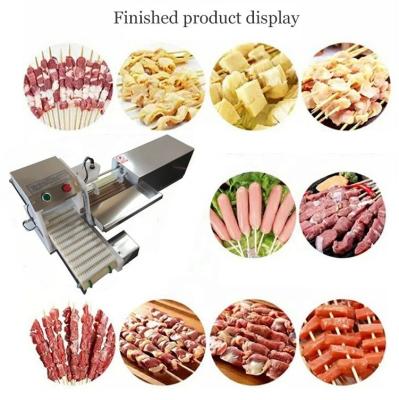 Quality Kebab meat skewer machine satay string making machine automatic mince beef kebab for sale