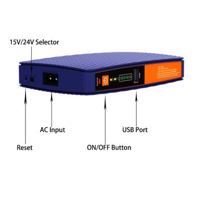 중국 단일 단계 8000mAh 미니 DC UPS POE 9V 12V 5V 24V LIFEP04 18W 백업 전력 배터리 판매용