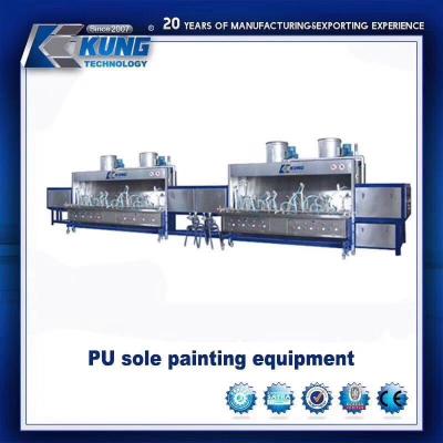 Cina Solo tallone dell'unità di elaborazione che dipinge scarpa completamente automatica che fa macchina con la pistola a spruzzo in vendita