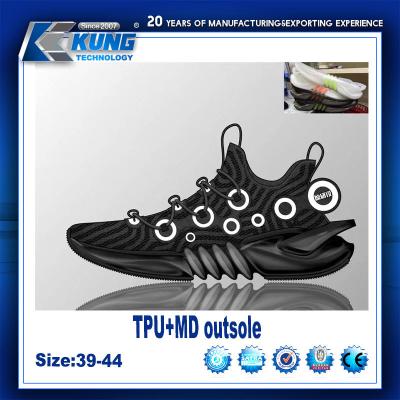 Cina I soli strati materiali colorati della scarpa, MD di TPU non slittano Outsole in vendita