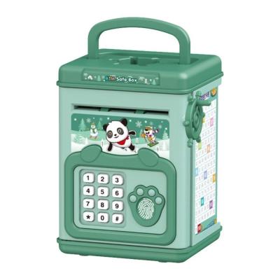 China kids educational financial customs atm password put credit cards piggy bank blue color mini electronic safe Te koop