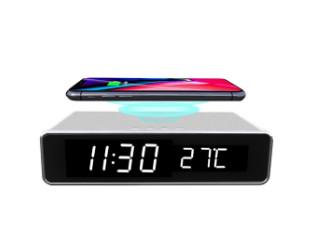 China Qi Standaardabs Draagbare Draadloze Mobiele Lader 10 Watts met Wekker Te koop