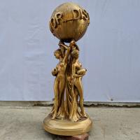 Quality Hand Customized Large Life Size Bronze World Is Yours Statue For Home Decor In Europe for sale