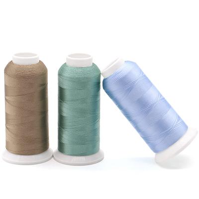 Cina 4000 Yard Filamento di colore puro Filato 100% poliestere filo ricamo per macchina 720 colori in vendita