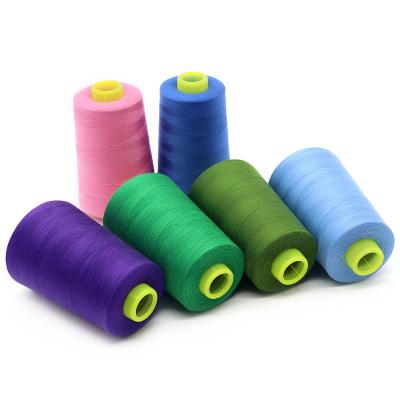 China Baixo MOQ 40/2 5000yds Tintado espumado 100% poliéster Fios de costura para tricô à mão Durável à venda
