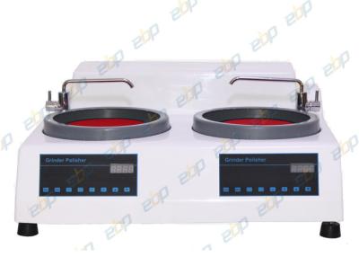 China Elektronische metallografische reibende und Poliermaschinen-doppelte Prüfer-Doppelt-Unabhängig-Diskette zu verkaufen