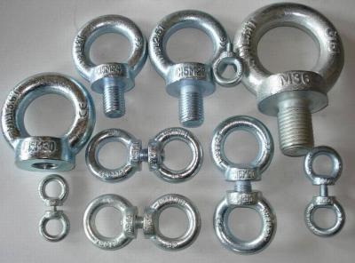 China Zinc plated high strength Din580 forged eye bolt with nut for sale