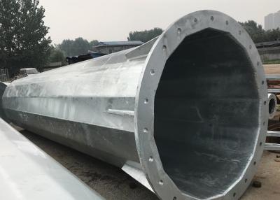 China Q235B / Q345B Steel Structure Tower Hot - Dip Galvanized / Painted Wind Monopole for sale
