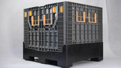 Cina Contenitori di plastica di spedizione del pallet alla rinfusa del recipiente del pallet di industri pieghevole di plastica pieghevole 1000x1000x1000 in vendita