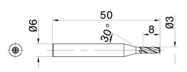 65HRC 4 Flute Solid Carbide Endmill for Hard Materials