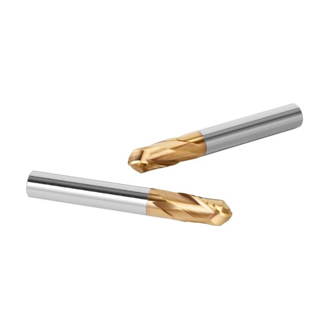 Solid Carbide 4 Flute 30 Degree Spiral Angle Ball Nose End Mills