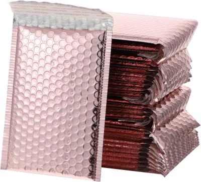 China CTCX Hot Pink Plymor Bubble Mailer Shipping Plastic Mailer Bag Padded Envelopes Holographic Metallic Bubble Packages for sale