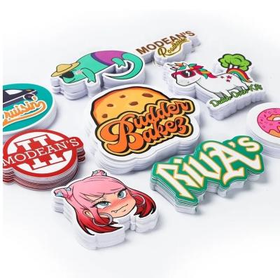 China Die Cut Waterproof Vinyl Self Adhesive Cartoon Logo Stickers Printing Vinyl Die Cut Brand Logo Label Decorative Stickers for sale