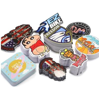 China Logo Waterproof Vinyl Die Cut Pvc Cartoon Label Logo Stickers Decoration Gift Pvc Logo Die Cut Vinyl Stickers for sale