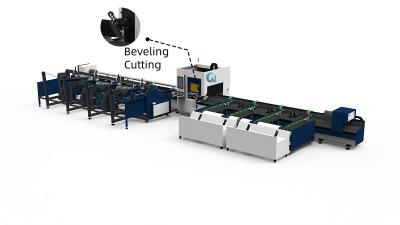 China QH-GC3-S 3 Chucks Tube Cutting Machine Standard Model Horizontally-mounted Lathe Beveling Cutting for sale