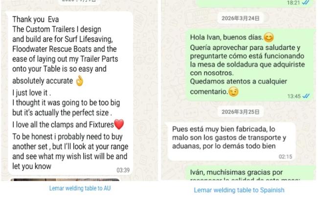 Customer feedback and testimonials about welding table performance and reliability