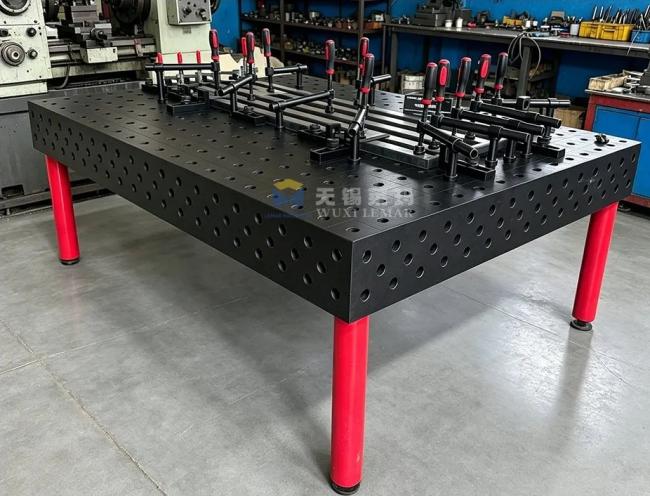 Professional D28 Welding Table in industrial setting