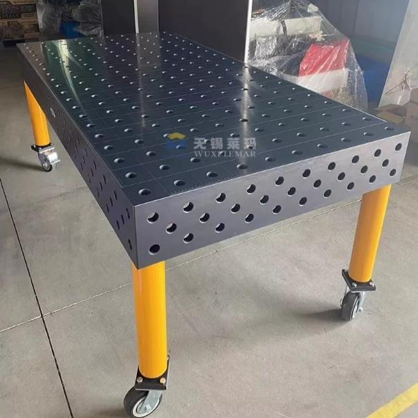Welding table in industrial application