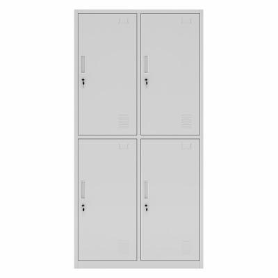 China 2 Tier 4 Doors Dormitory Metal Clothes Storage Locker for changing room for sale
