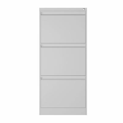 China Big Storage Space 3 Drawer Lateral File Cabinet Metal Light Gray for sale