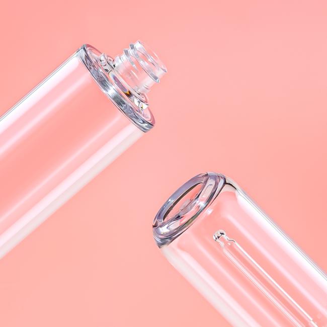 Clear PETG squeeze dropper bottle for serum skincare packaging