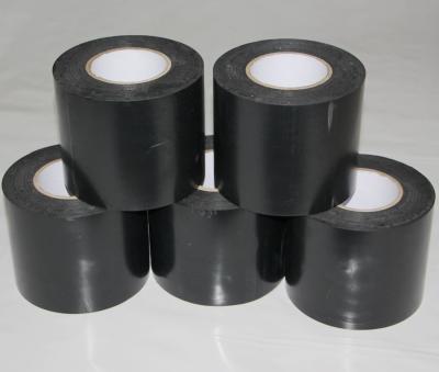 China Black color 0.4mm PVC outerwrap tape for outer mechanical protection for sale